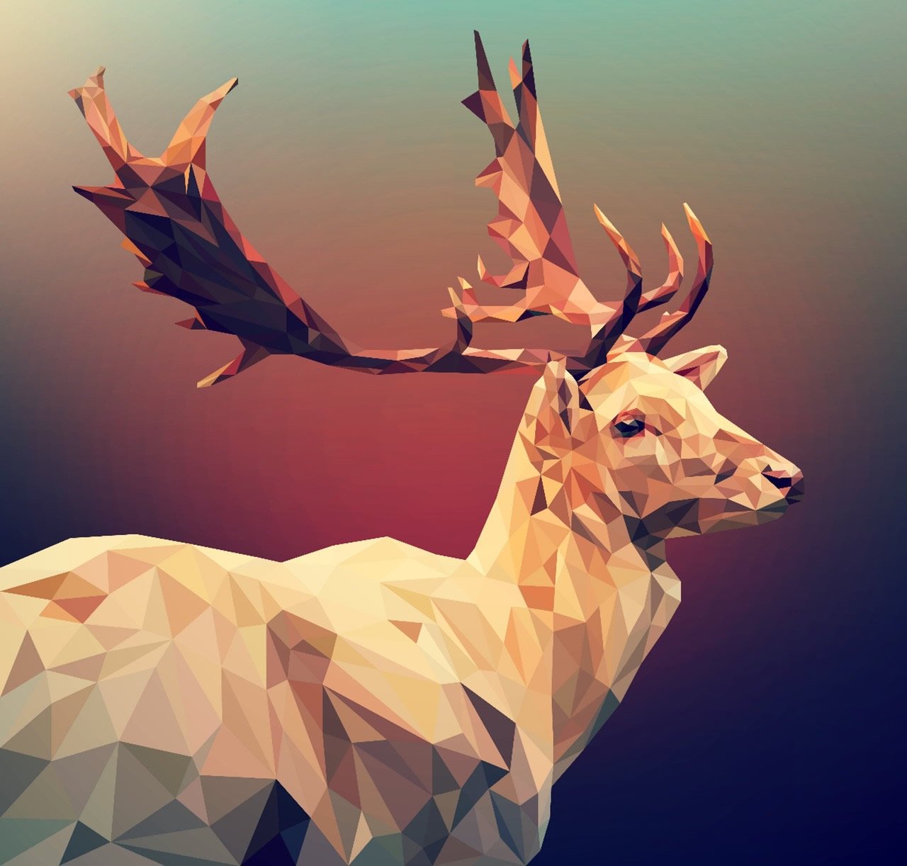 Deer head polygon - Info Easy